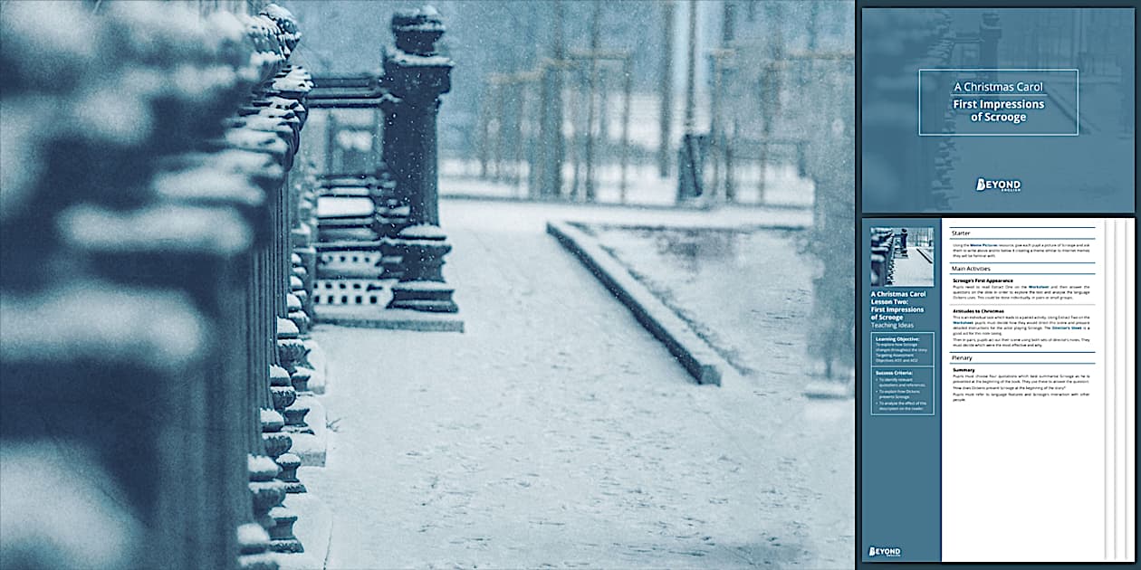 A Christmas Carol Lesson 2: First Impressions of Scrooge - Stave One