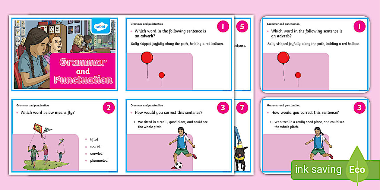 Black and White Year 3 Grammar and Punctuation Challenge Cards