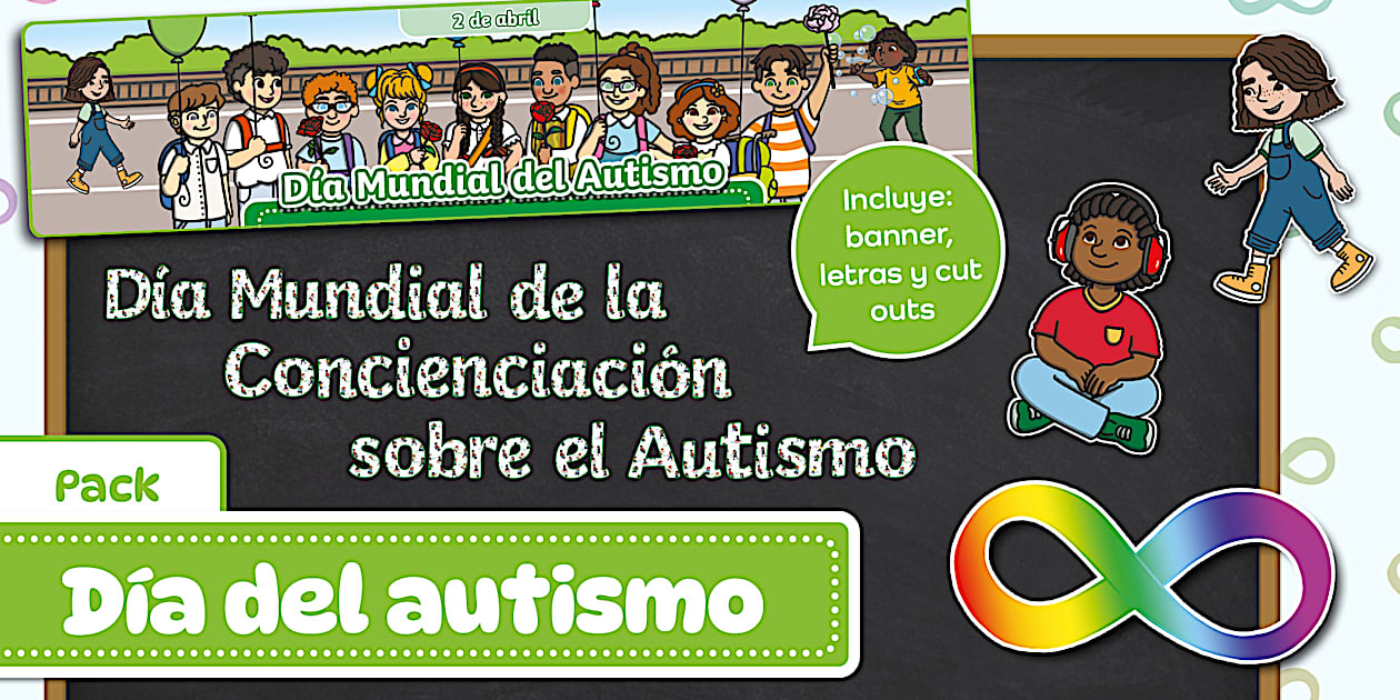 Periódico mural: Decoración del día del autismo | Twinkl