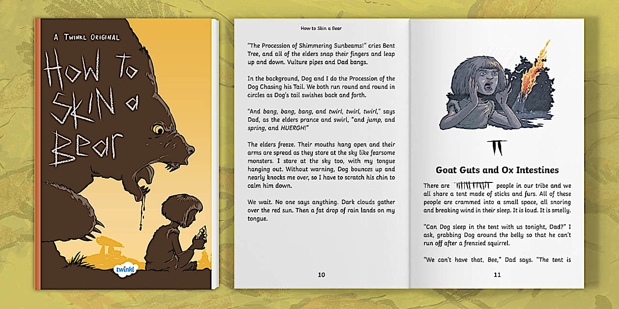 Stone Age Fiction Books KS2 | How to Skin a Bear - Twinkl