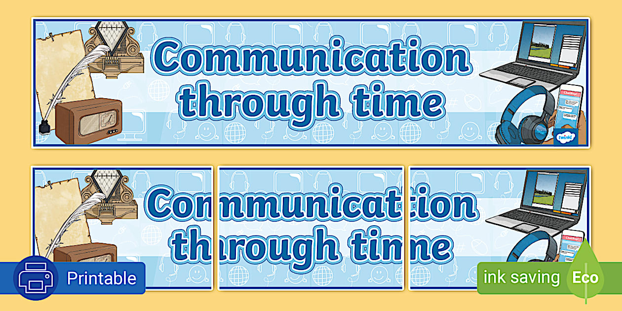 Communication Through Time - Banner (teacher made) - Twinkl
