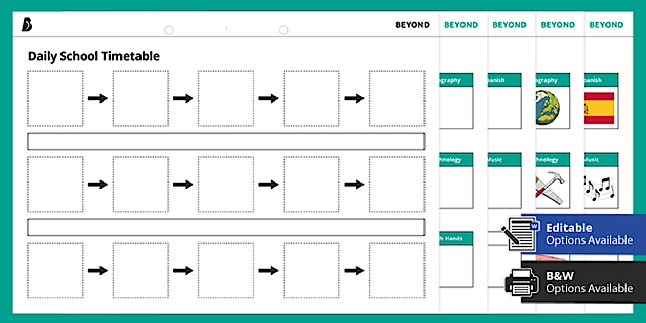 Daily Visual Timetable (teacher made) - Twinkl