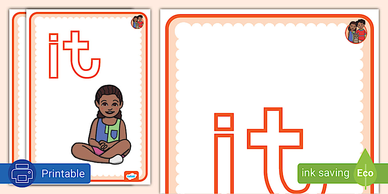 Grade 1 Phonics: -it Sound Picture Poster (teacher made)