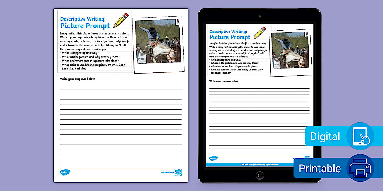 Seventh Grade Descriptive Writing Picture Prompt: Rodeo