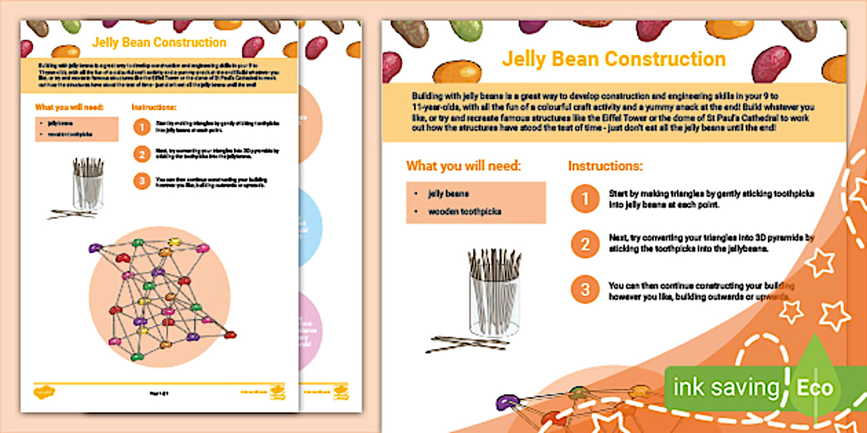 Jelly Bean Construction (Teacher-Made) - Twinkl