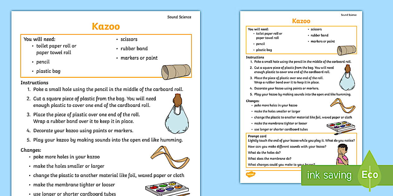 Kazoo Craft Instructions (teacher made) - Twinkl