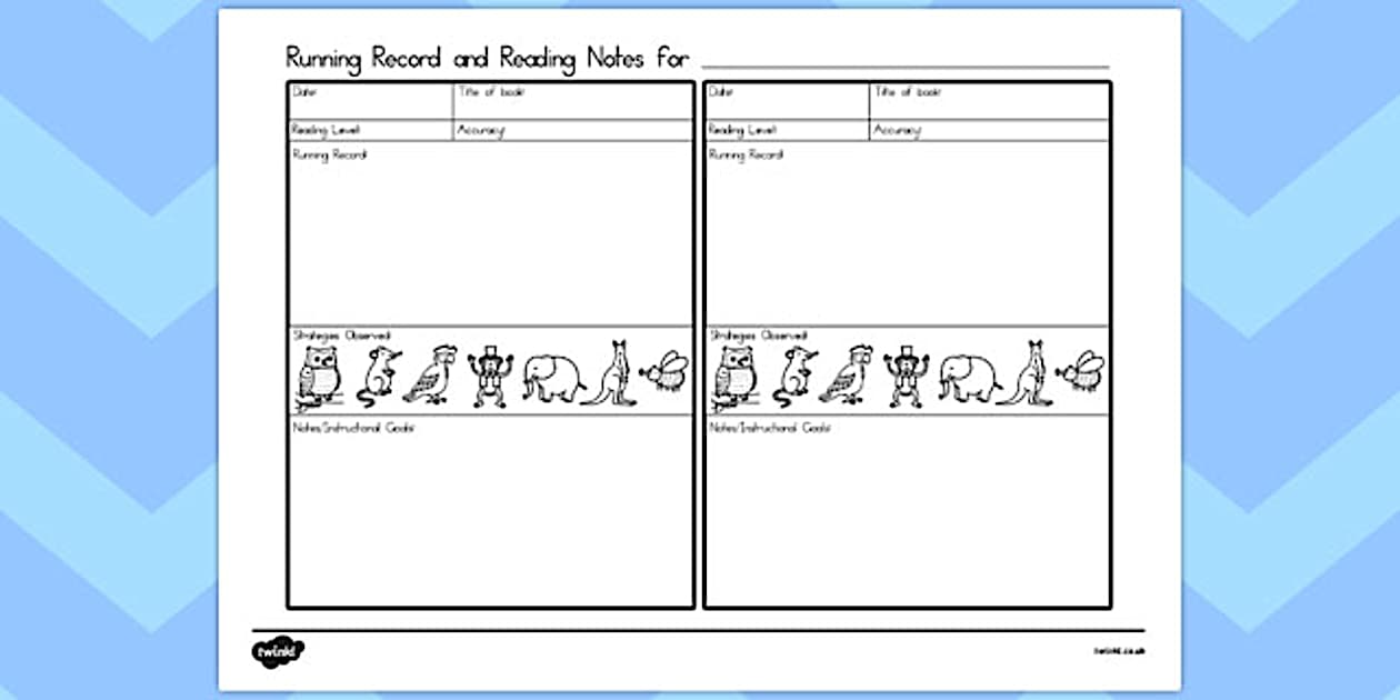 Running Record and Guided Reading Notes (Teacher-Made)