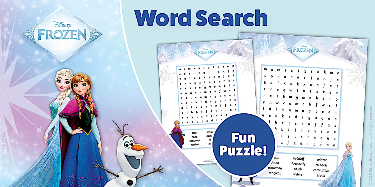Frozen: Word Search | Twinkl USA (Teacher-Made) - Twinkl