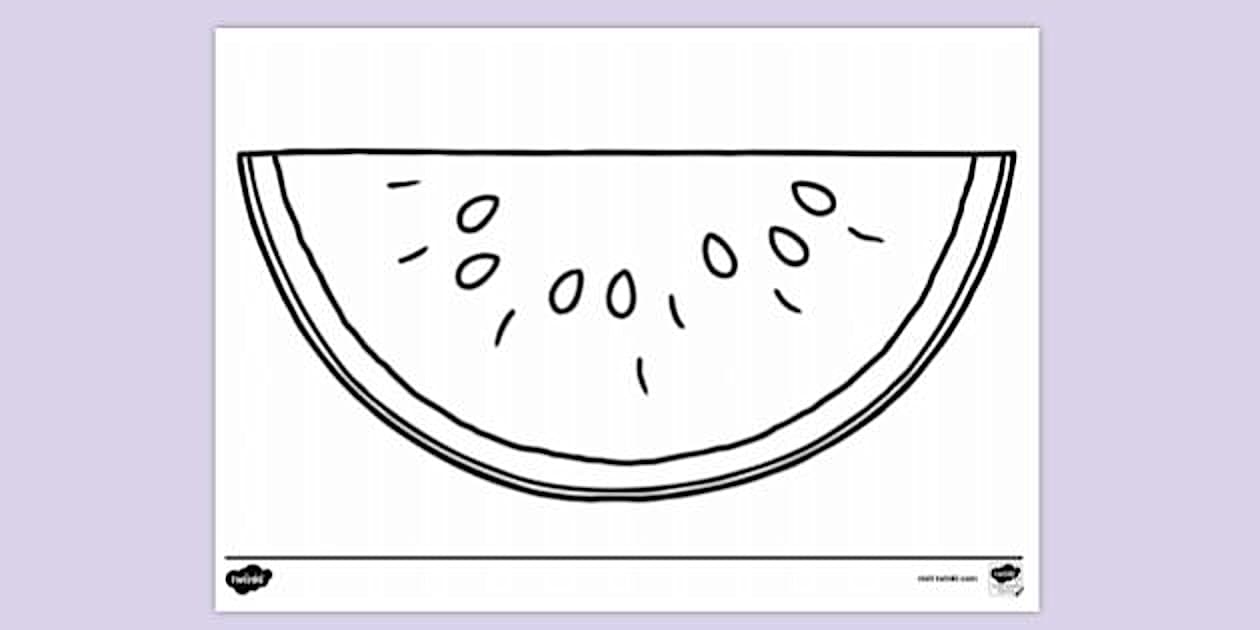 Watermelon Colouring Page | Colouring Sheets (teacher made)