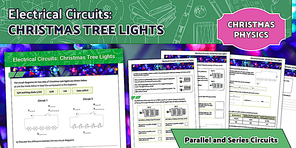 Electrical Circuits: Xmas Tree Lights Worksheet