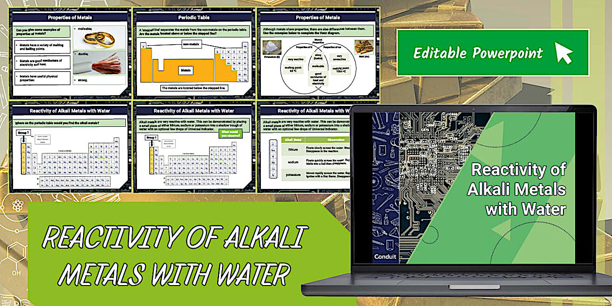 The Reactivity of Alkali Metals with Water: PowerPoint