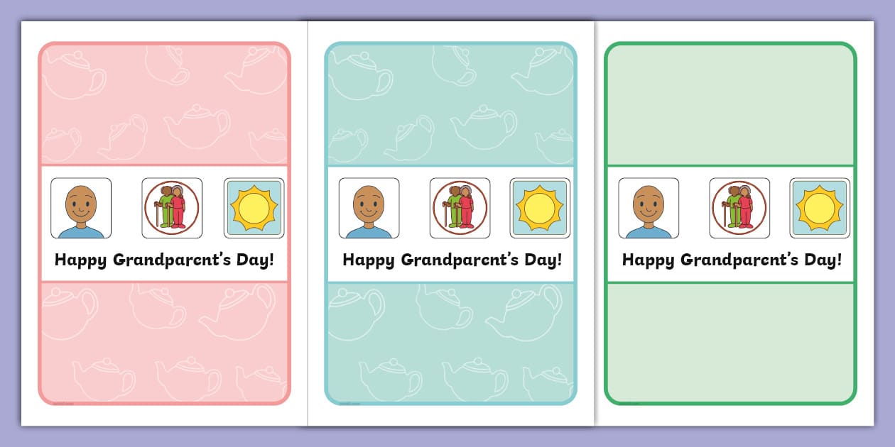 Twinkl Symbols: Grandparent's Day Card Inserts - Twinkl