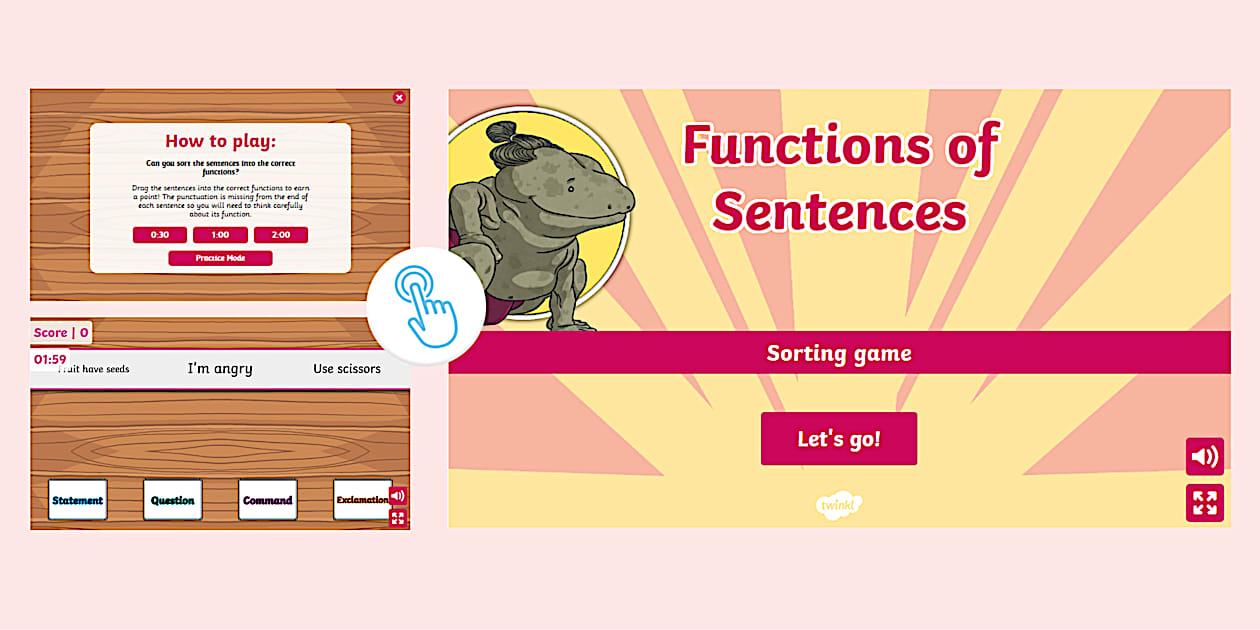 Functions of Sentences SPaG Sorting Game - KS2 Revision