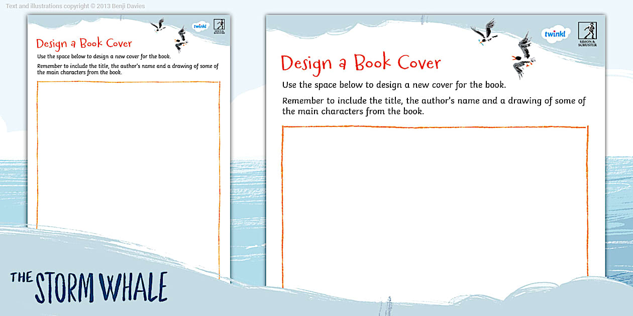 FREE! - The Storm Whale: Design a Book Cover | Partnerships | Twinkl