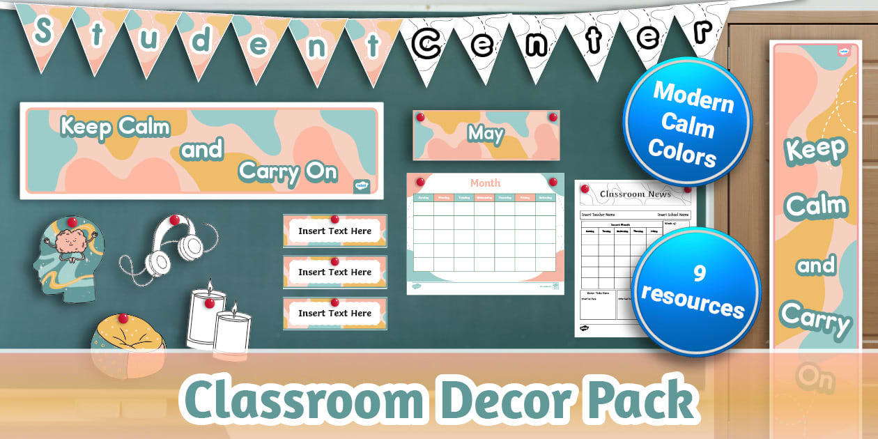 Calm Colors Classroom Decor Pack for 7th Grade | Twinkl USA