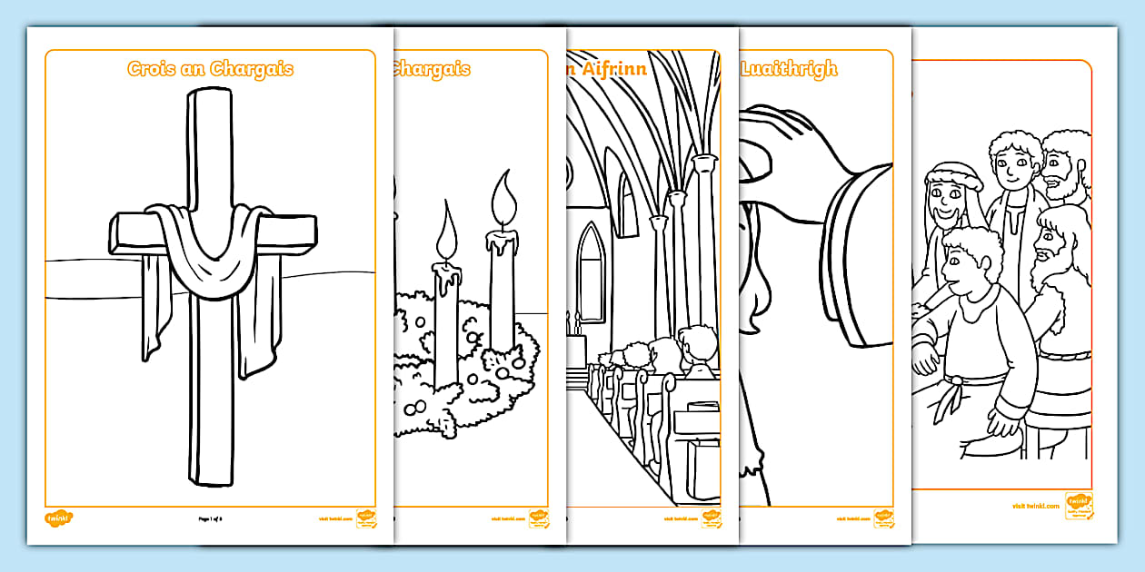 An Carghas agus An Cháisc Leathanaigh Dathúcháin - Twinkl