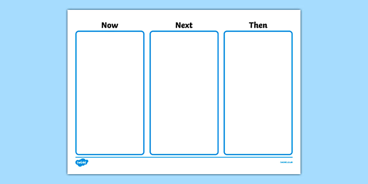 Cursive Now, Next, Then Visual Aid (teacher made) - Twinkl
