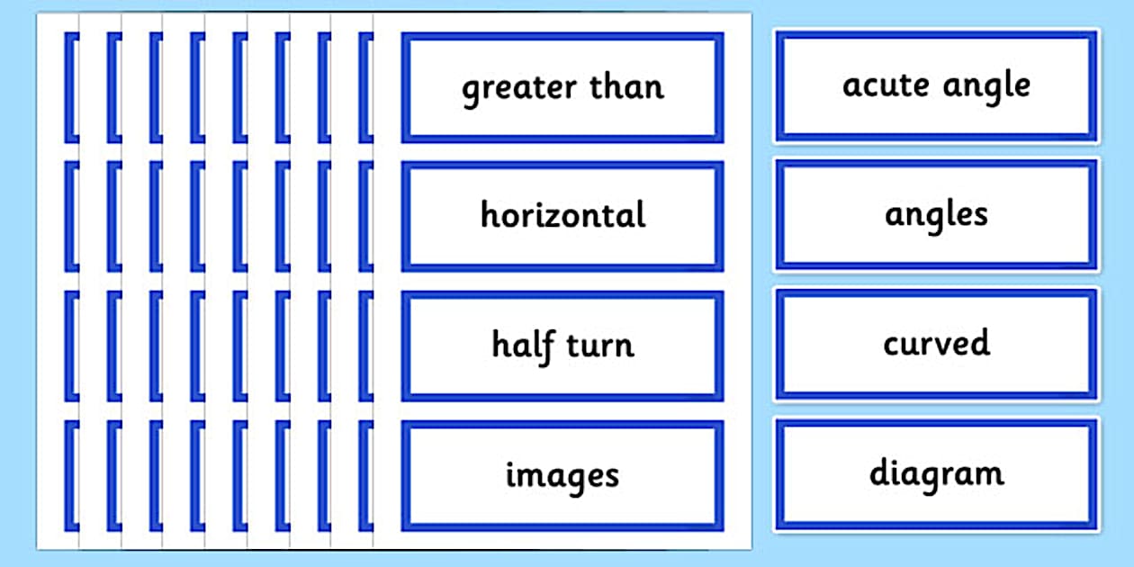 Year 3 2014 National Curriculum Maths Geometry Properties of Shapes Vocab