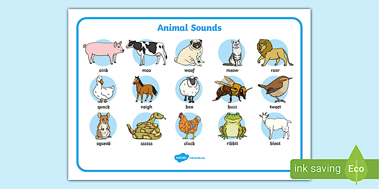 Animal Sounds Word Mat (ティーチャーメイド)