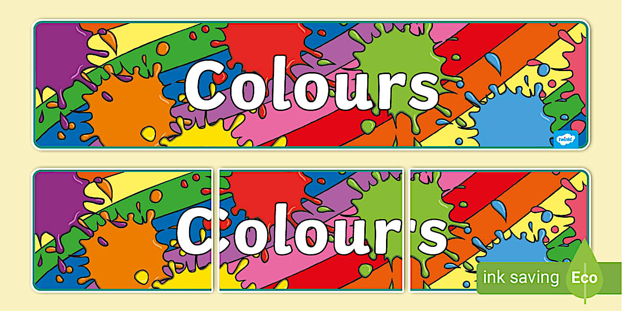 Colours Display Banner Ι EYLF Classroom Display Ι Twinkl