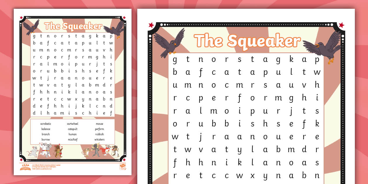 The Squeaker Word Search | Twinkl Originals - Twinkl