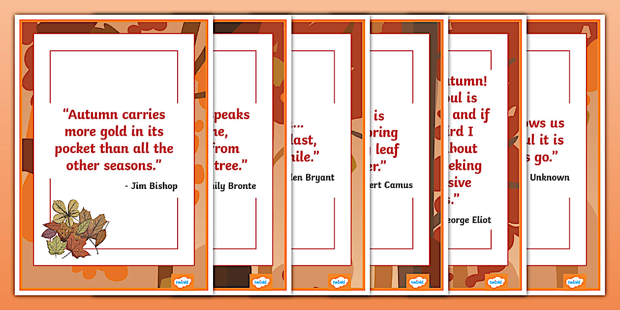 Autumn Quotes Poster Collection (teacher made) - Twinkl