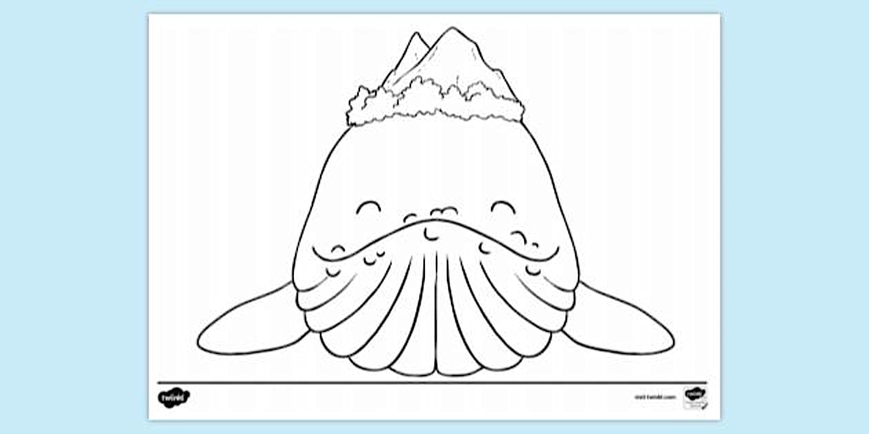 Cute Whale Colouring Page | Colouring Sheets - Twinkl
