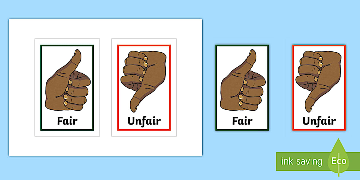 Fair and Unfair IKEA Tolsby/Fiestad Frame (teacher made)