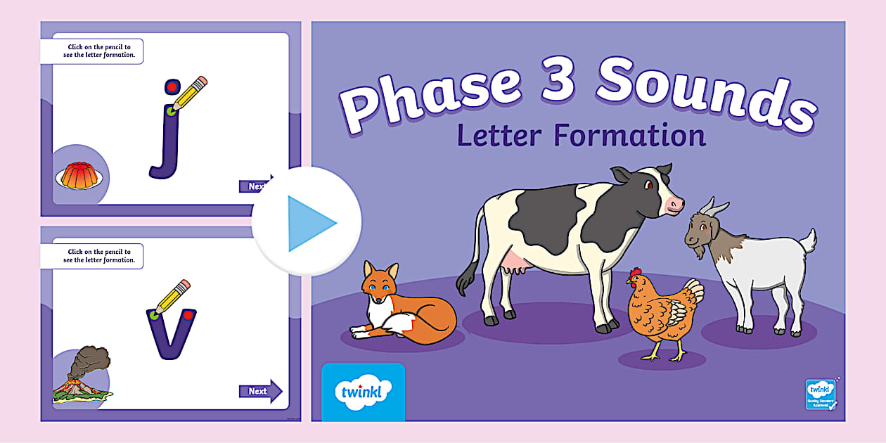 Phase 3 Sounds Letter Formation PowerPoint - (teacher made)
