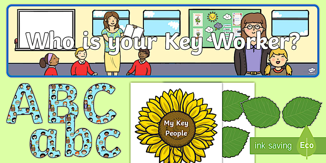 Key Person Flower Themed Display Pack - Key Person Display Pack Flower ...