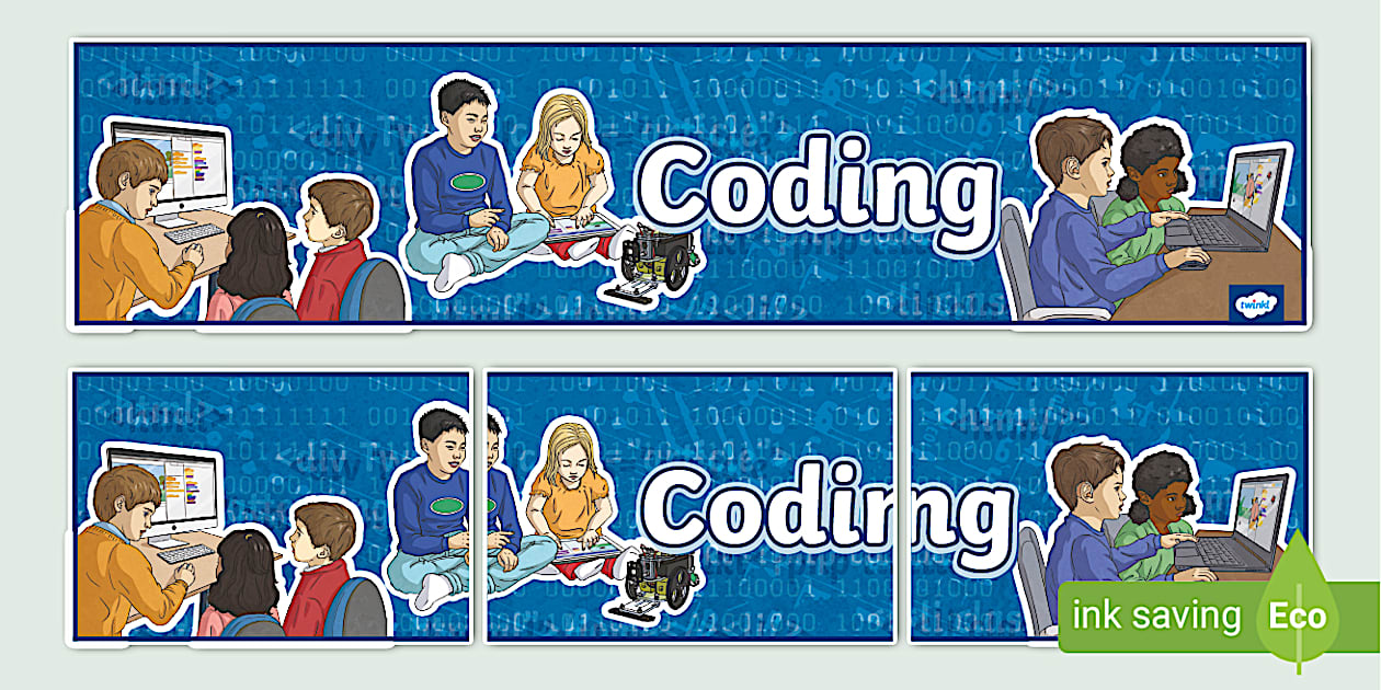 Coding Display Banner (Teacher-Made) - Twinkl
