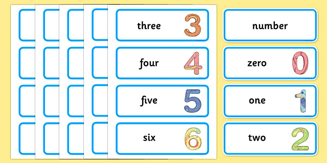 Maths Number System Word Cards (teacher made) - Twinkl