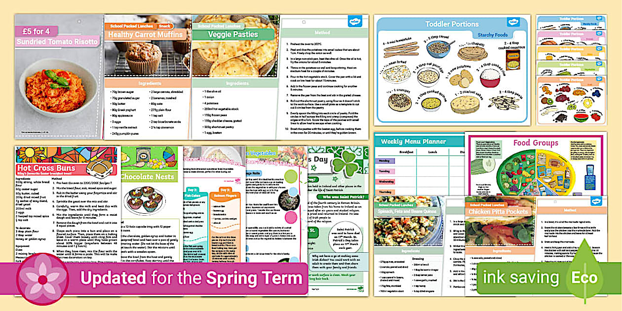 Childminders Spring Recipe Inspiration Pack (teacher made)