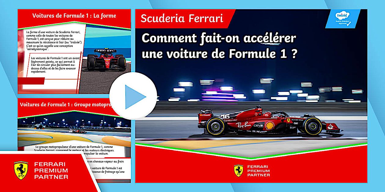 Scuderia Ferrari F1 : Comment fait-on accélérer une voiture de Formule 1