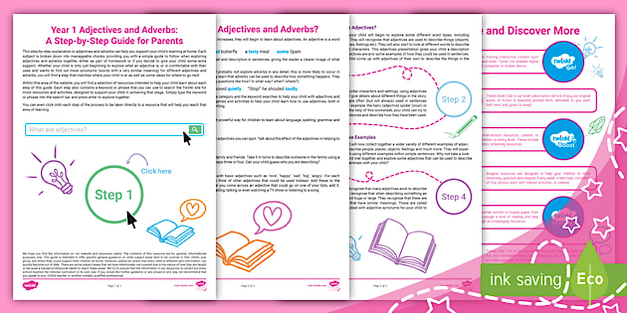 Year 1 Adjectives and Adverbs: A Step-by-Step Guide- Parents