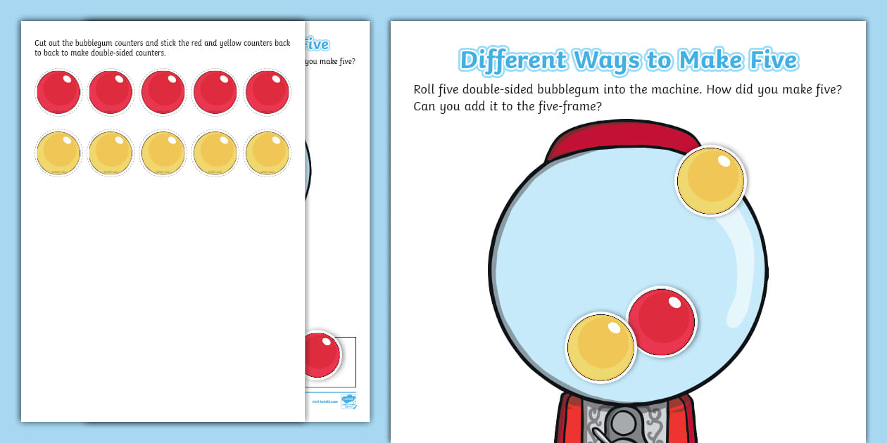 👉 Different Ways to Make 5 Activity | Making 5 Kindergarten | Twinkl