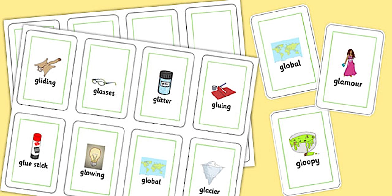 Cursive Two Syllable GL Flash Cards (teacher made) - Twinkl