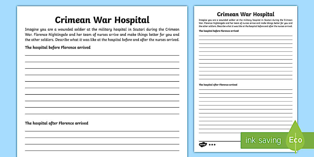 KS2 Crimean War Differentiated Writing Worksheet / Worksheets