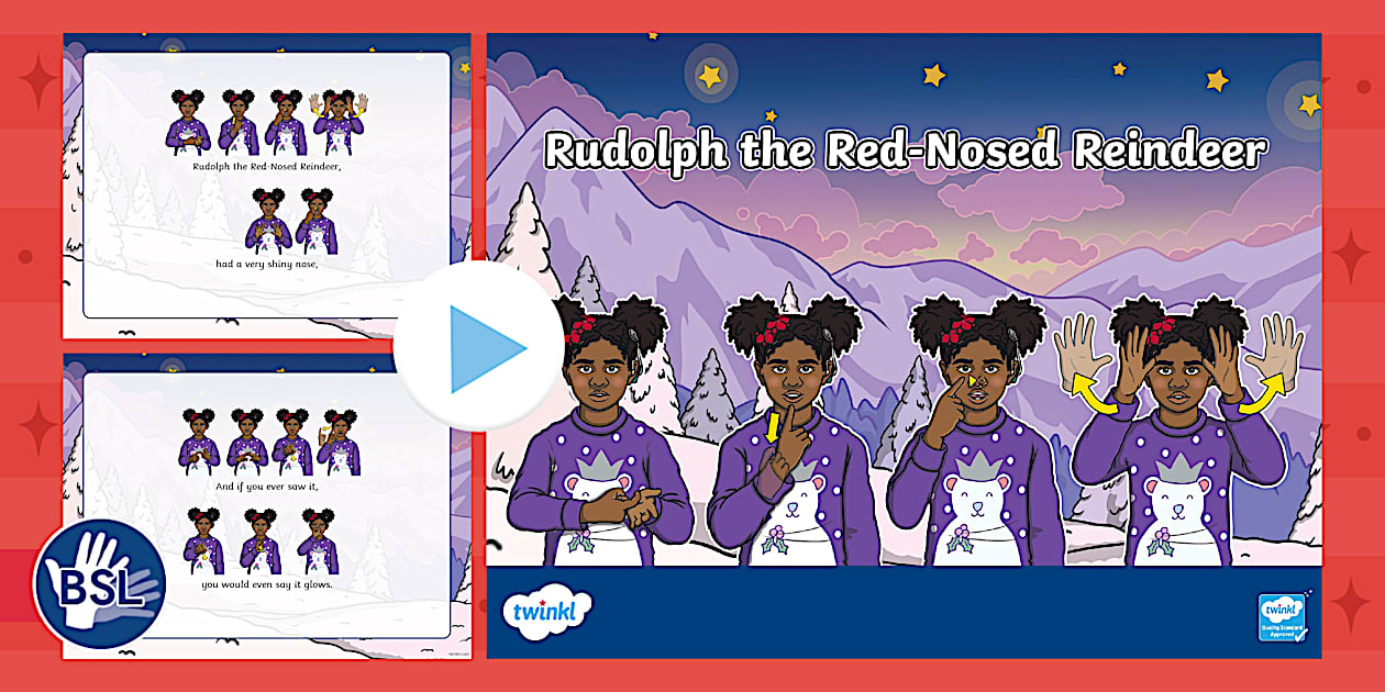 BSL Rudolph the Red-Nosed Reindeer PowerPoint | SEND