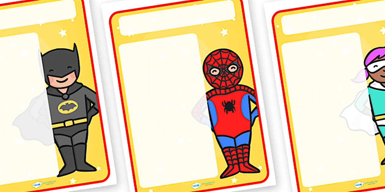 Superheroes Themed Target Posters (teacher made) - Twinkl
