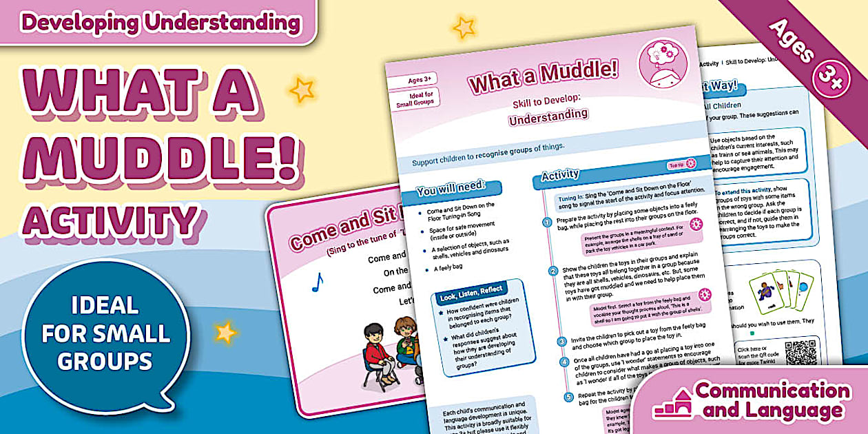 EYFS Communication and Language Activity: Recognising Groups