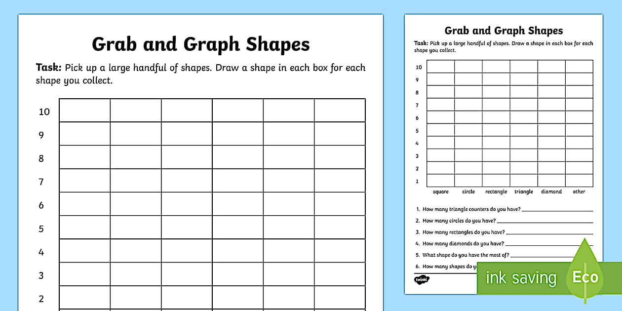 Grab and Graph Shapes Worksheet / Worksheet (teacher made)