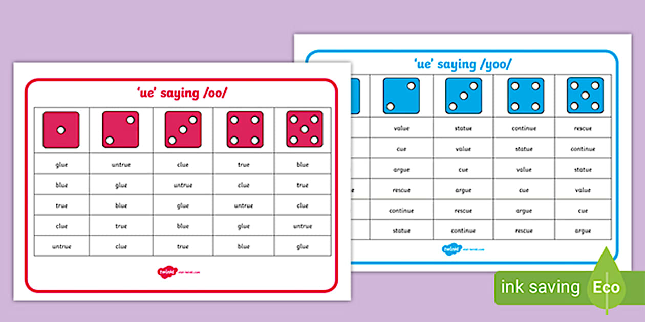 Phase 5 Roll and Read Mat ue (teacher made) - Twinkl