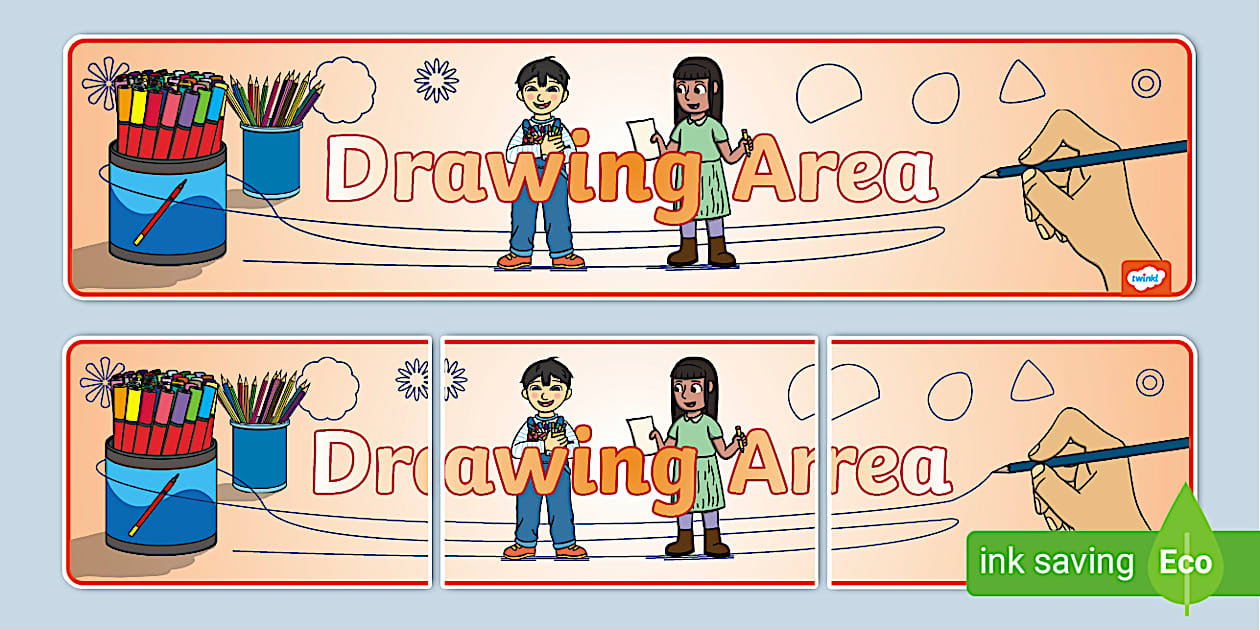 Drawing Area Display Banner, Mark-Making Area (teacher made)