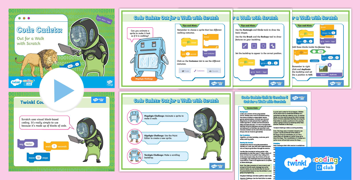 Code Cadets: Unit 2: Session 5 Out for a Walk with Scratch