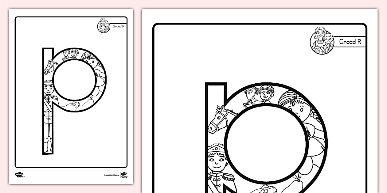 Graad R Klanke Assosiasie Inkleurprent p (teacher made)