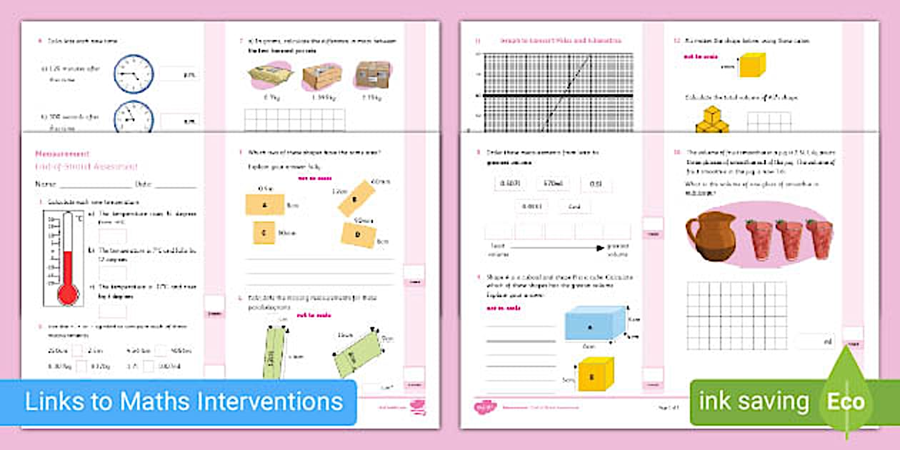 👉 Year 6 Measurement Assessment | End-Of-Unit | Twinkl | Maths