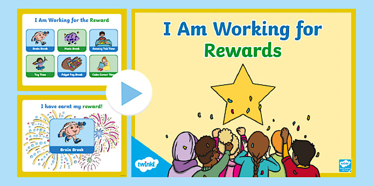 I Am Working for Rewards Chart Interactive Powerpoint