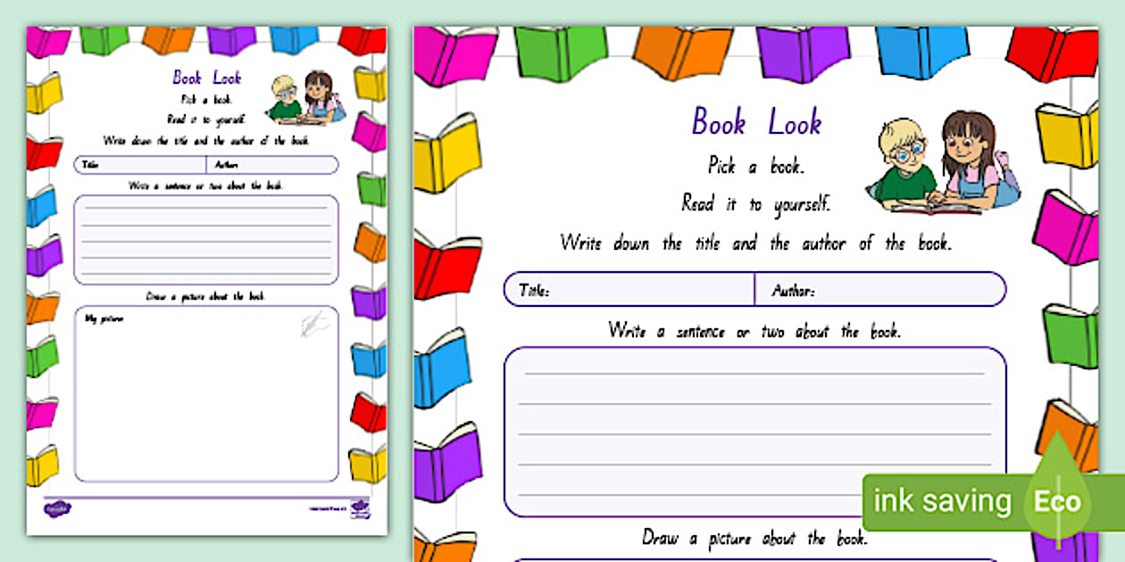 Editable Book Look (teacher made) - Twinkl