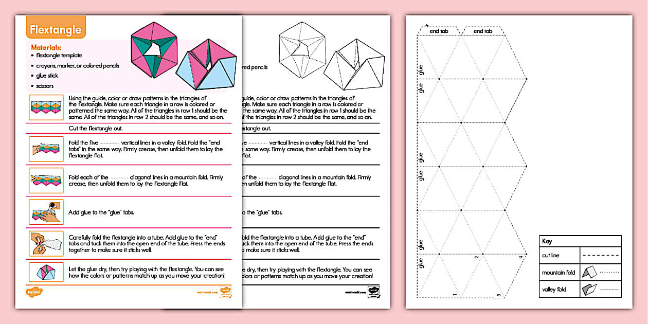 Flextangle Template | Math Geometry Craft Activity for Kids